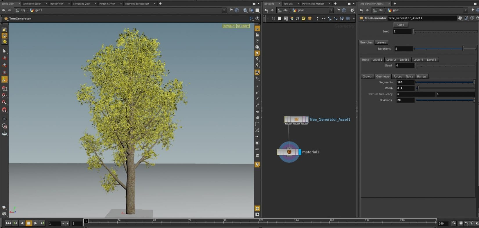 Houdini – Tree Generator Asset - IDAVFX